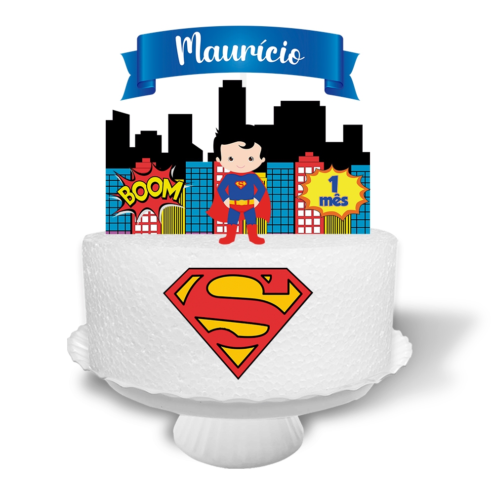 Topo Topper de Bolo Superman | Shopee Brasil