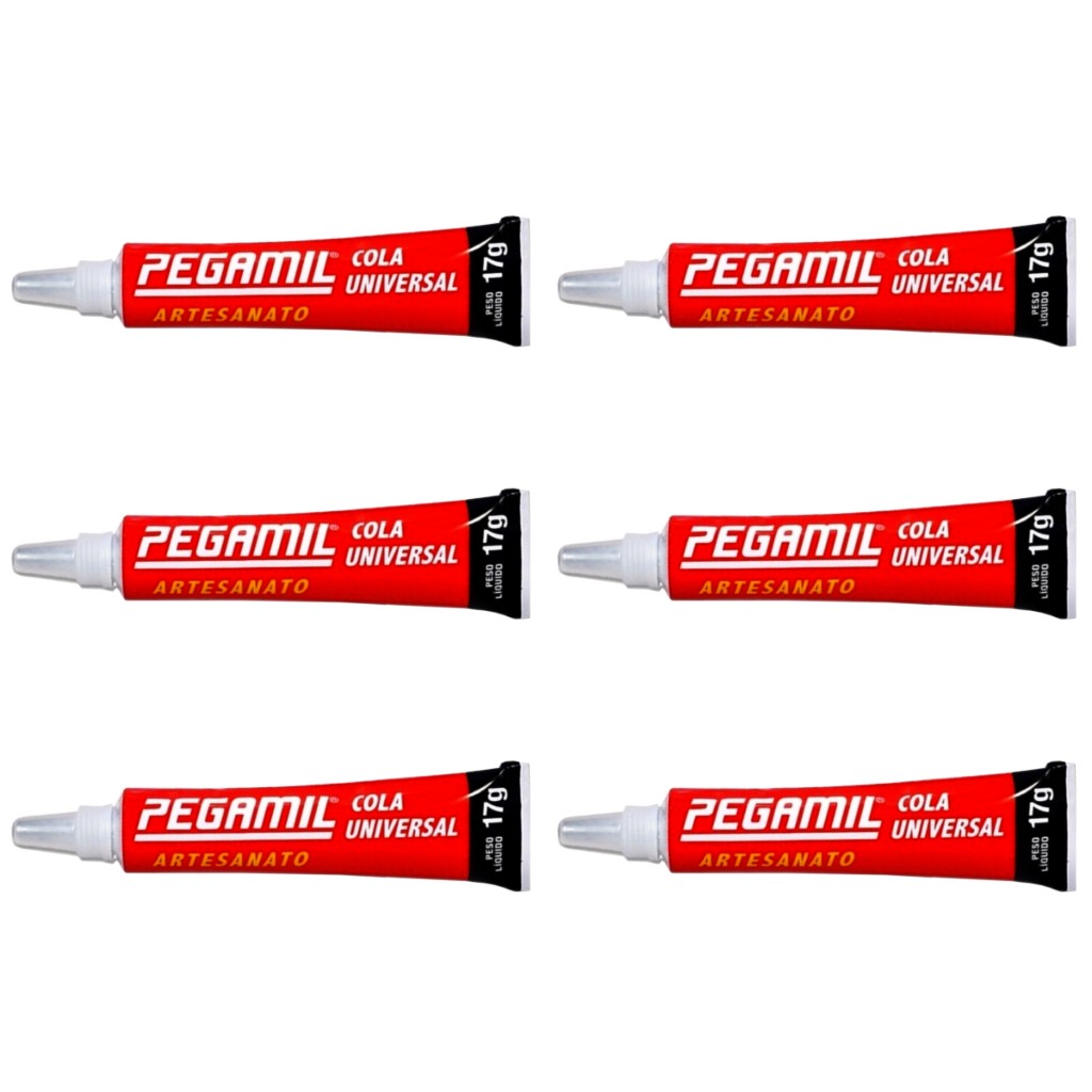 3 Cola Universal Pegamil Artesanato 17g - Secagem Rápida Adesivo ...