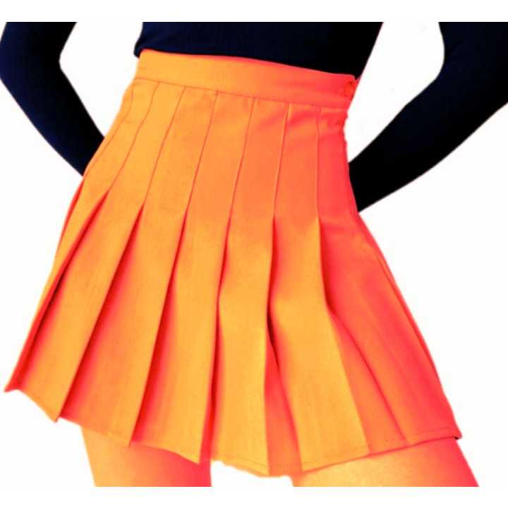 Saia Pregueada / Anime / Colegial / One Piece Name Laranja | Shopee Brasil