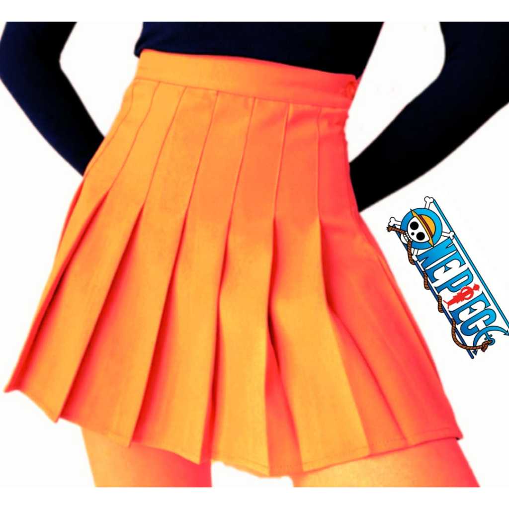 Saia Pregueada / Anime / Colegial / One Piece Name | Shopee Brasil
