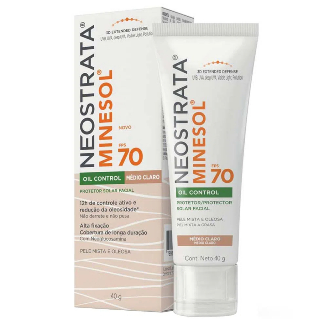 Protetor Solar Facial Neostrata Minesol Oil Control FPS 70 PELE MORENA ...