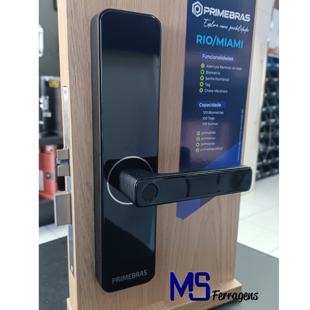 Fechadura Digital P Porta Biometrica Primebras Wi-fi Rio/Miami | Shopee ...