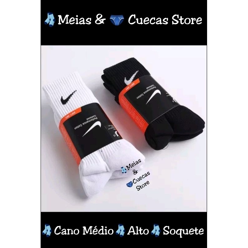 Meias Nik kit 2 Pares Meia Masculina Cano Longo Meia Academia Unissex ...