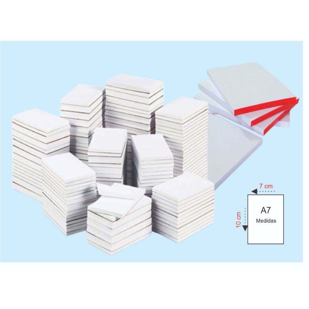 30 Blocos / Bloquinhos de rascunho em branco Sem Pauta, Medida 7x10 cm ...