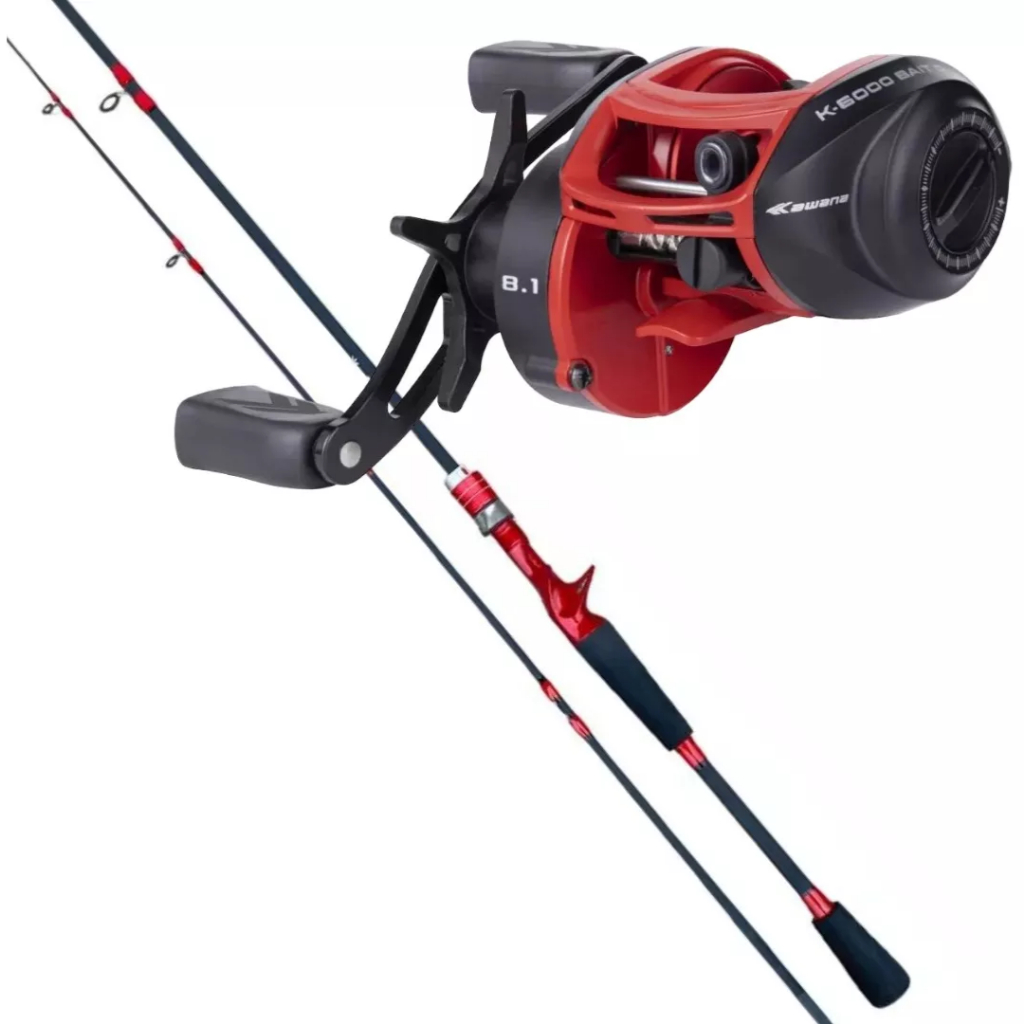 Kit Pesca Carretilha Maruri Kawana Bait 6000 AntiCabeleira + Vara Fibra de carbono 8-20 LBS 1 ...