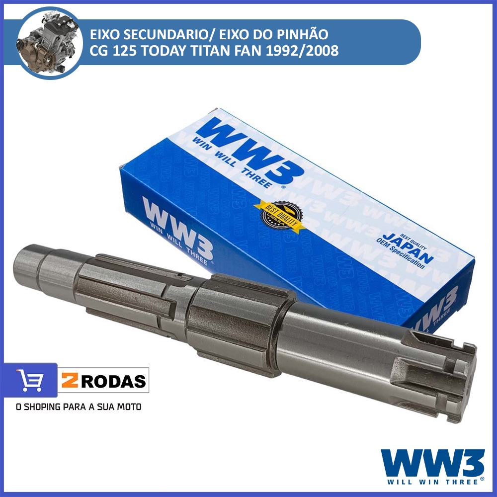 Eixo Pinhão CG 125 Today Titan Fan 92/08 Eixo Secundario | Shopee Brasil