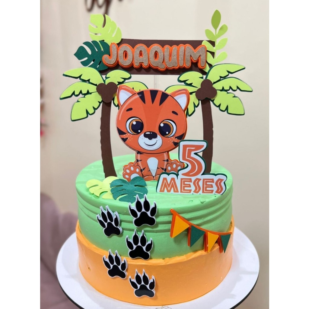 festa tema tigrinho & topo de bolo do tigre jogo - patagonland.cl