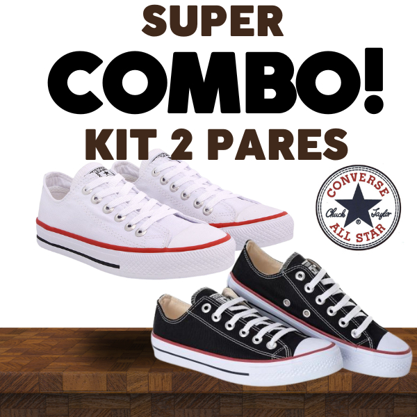 Kit Tenis Al Star 2 Tenis AllStar Allstars Feminino Alstar Masculino ...
