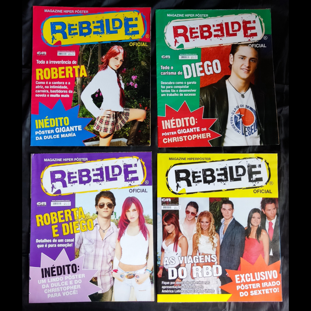 Poster Magazine Hiper Poster Rebelde oficial Revista colecionador RBD ...