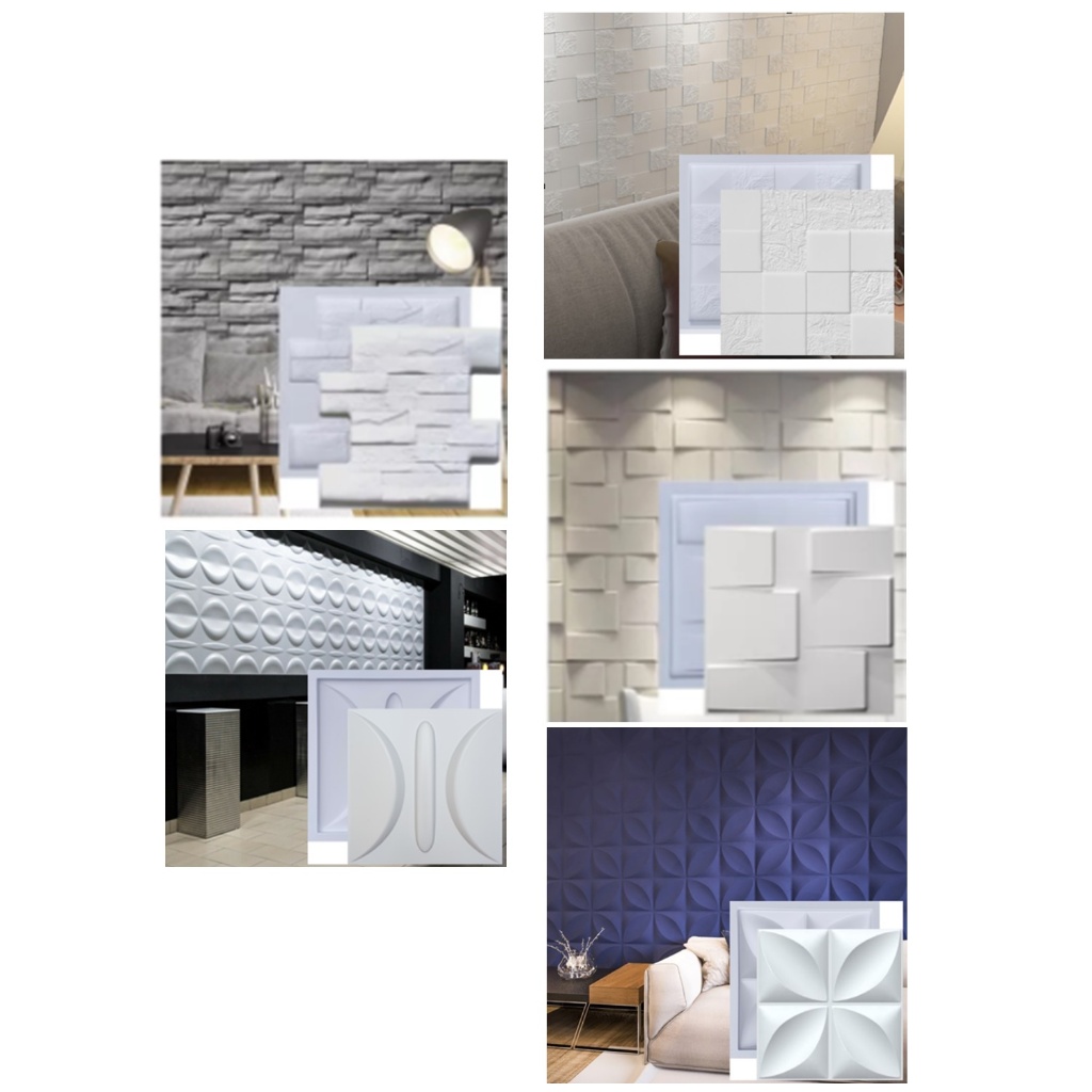 Kit De Formas Para Revestimento Moldes Gesso 3d E Cimento Fdg | Shopee ...