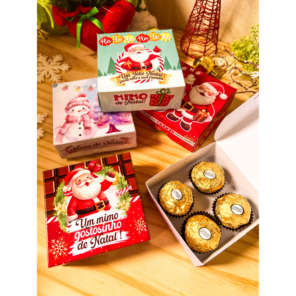 10 Caixas de Natal para Doces e Lembrancinhas e Embalagem de Natal ...
