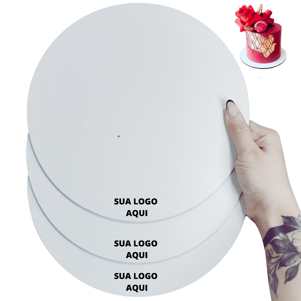 Kit 12 Unidades De Cake Board 18cm - Personalizado Em Mdf 3mm - Base Para Bolo - Cakeboard ...