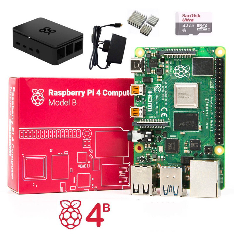 Kit Raspberry Pi 4 Pi4 B 4gb Fonte Case Sd32gb PRONTA ENTREGA | Shopee ...