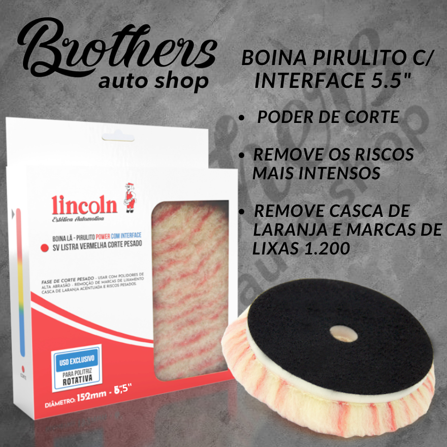 Boina corte pesado pirulito linconl 5.5 polegadas vermelha com interface | Shopee Brasil