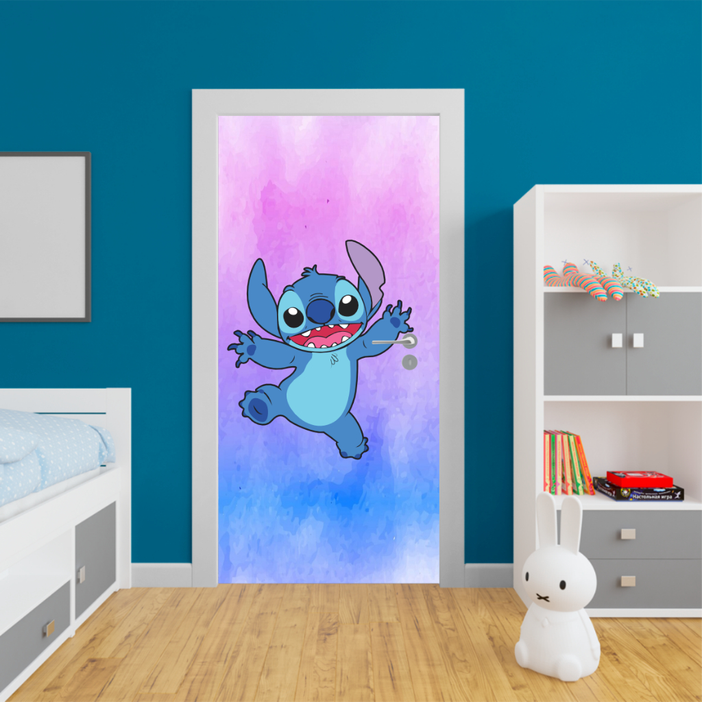 Adesivo Decorativo Para Portas - STITCH _ 06352 | Shopee Brasil