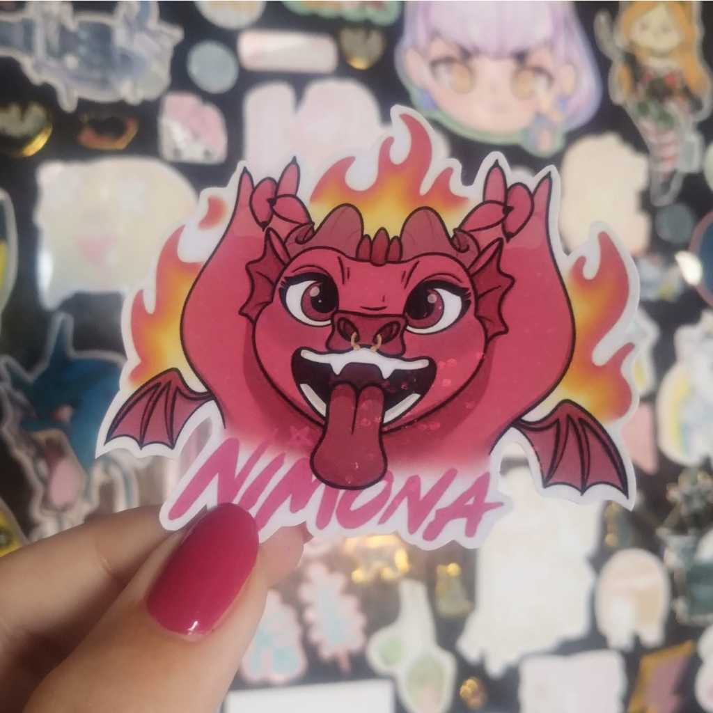 Adesivo Nimona dragão filme netflix chibi kawaii cute sticker | Shopee ...