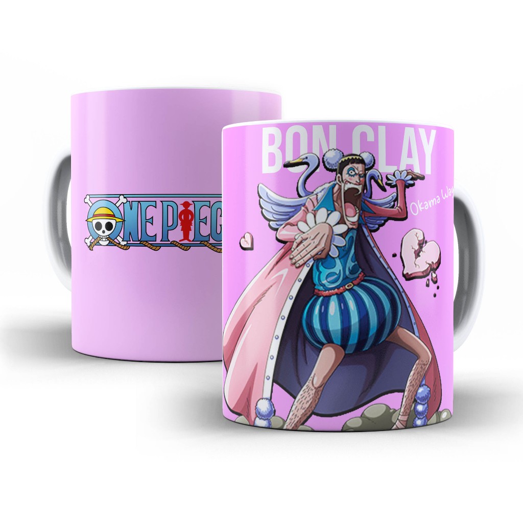 Caneca Bon Clay Mr.2 One Piece Okama Way Porcelana Personalizada ...