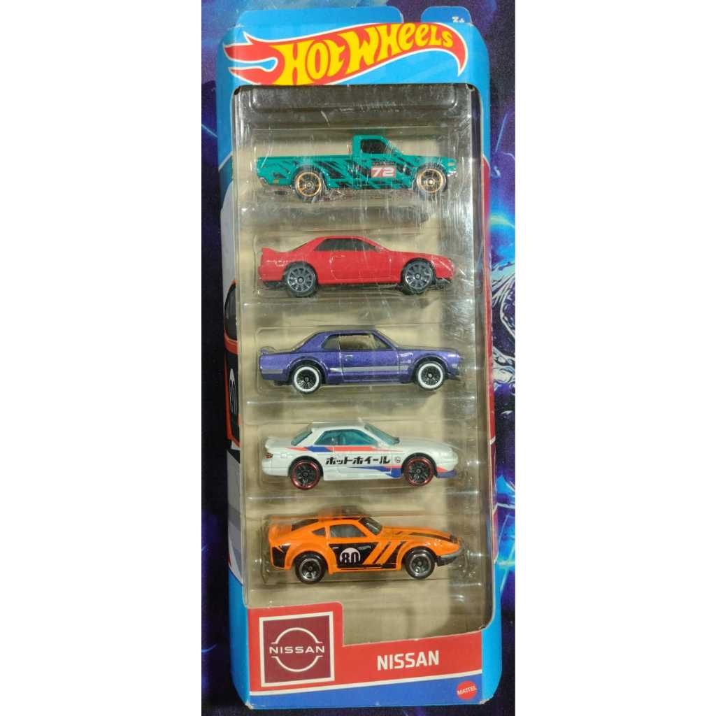Hot Wheels:Nissan Pack 5 Carrinhos - Mattel | Shopee Brasil