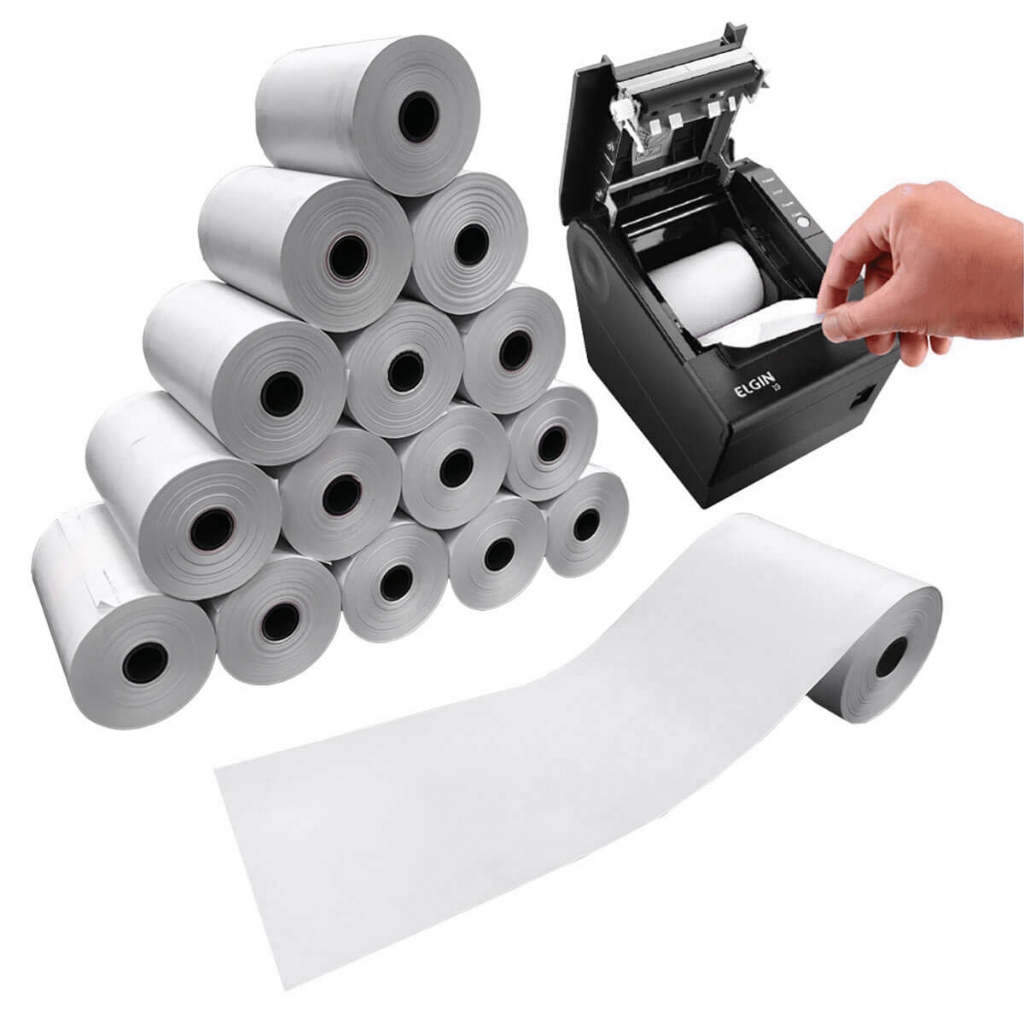 Bobina Térmica 80x40 Pdv Cupom Fiscal Cx 30 Unidades Branca | Shopee Brasil