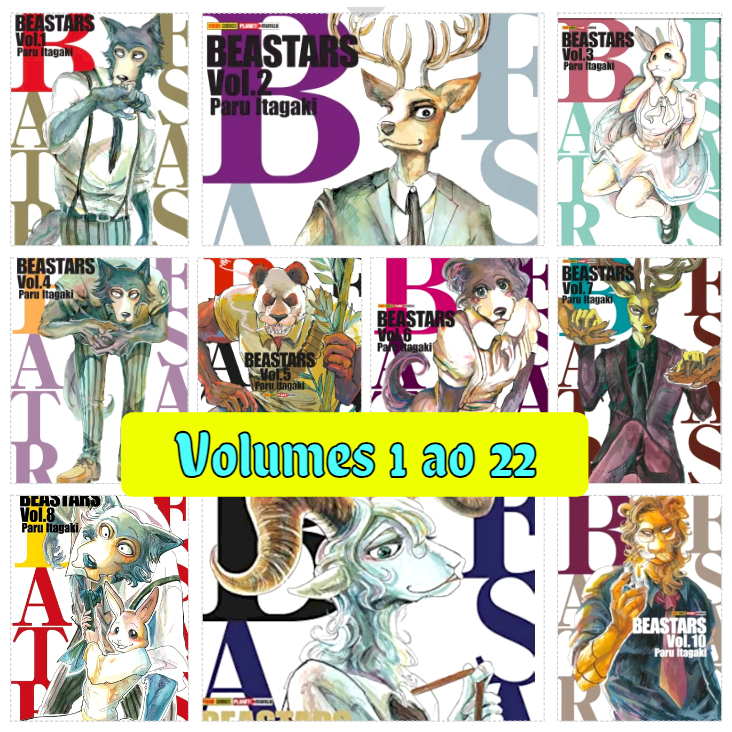 Mangá Beastars - Vol. 1,2,3,4,5,6,7,8,9,10,11,12,13,14,15,16,17,18,19,20,21 e 22 ( Novo ...