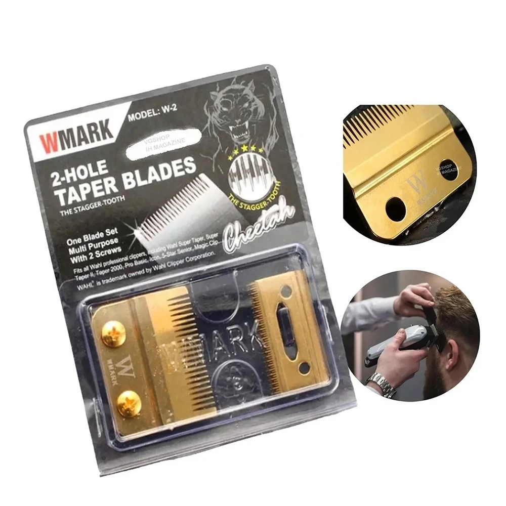 Profissional WMARK 2-Hole Hair Clipper Lâmina Cor Dourada Substituir ...