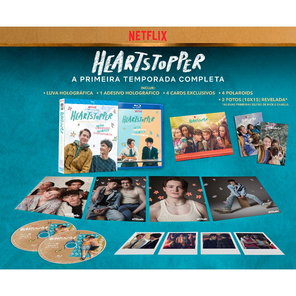 Blu-ray + DVD Heartstopper - A Primeira Temporada (+ Extras) com LUVA ...