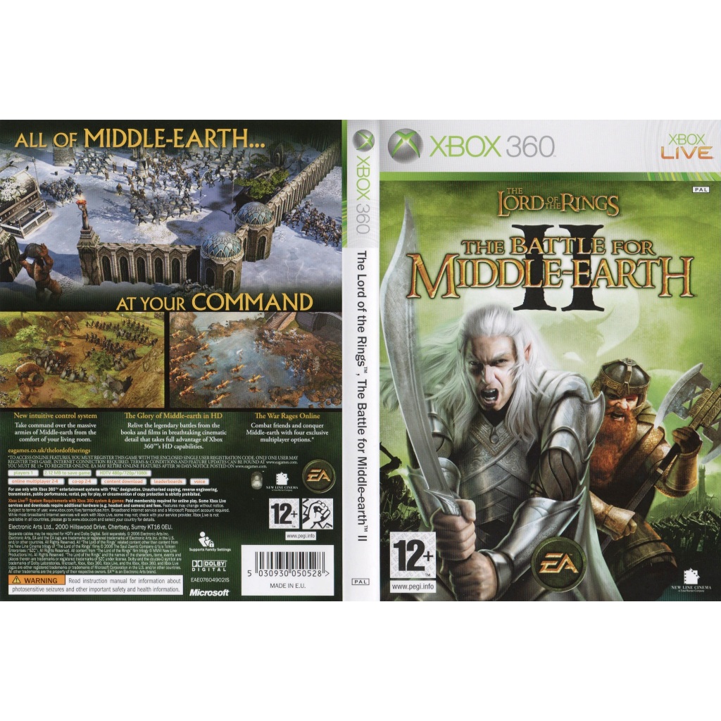 The Lord of The Rings The Battle for Middle Earth II P/ XBOX360 (LTU/LT/JTAG/RGH) | Shopee Brasil