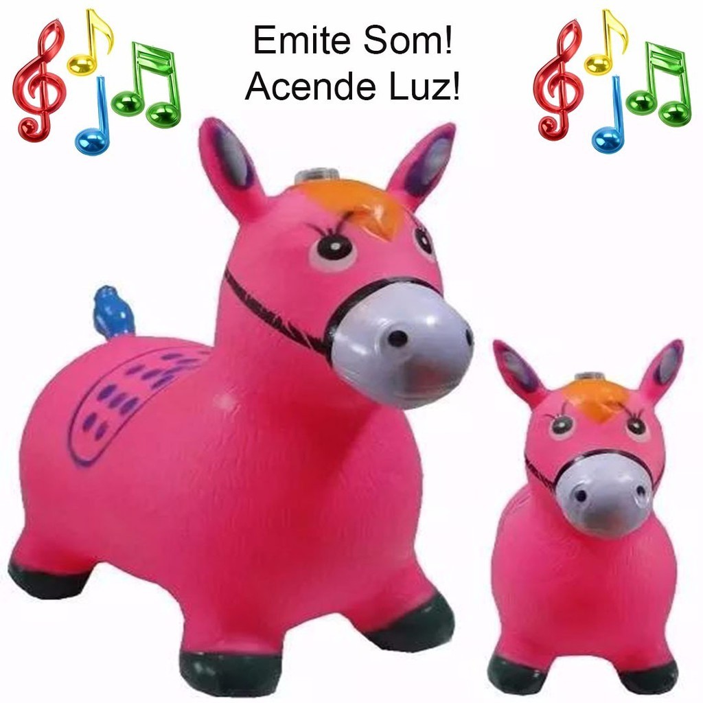 Cavalinho Upa Upa Pula Pula Inflável Musical Brinquedo Infantil ...
