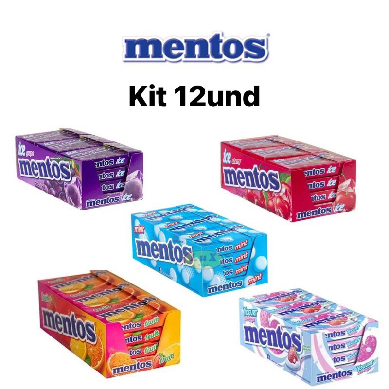 Mentos Bala Mentos Slim Box Sabores Kit 8 / 10 / 12 unidades | Shopee ...