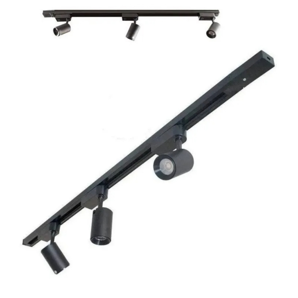 Kit Trilho Eletrifica 1m Branco C/2 Spots Led 30w LUZ FRIA/ LUZ QUENTE ...