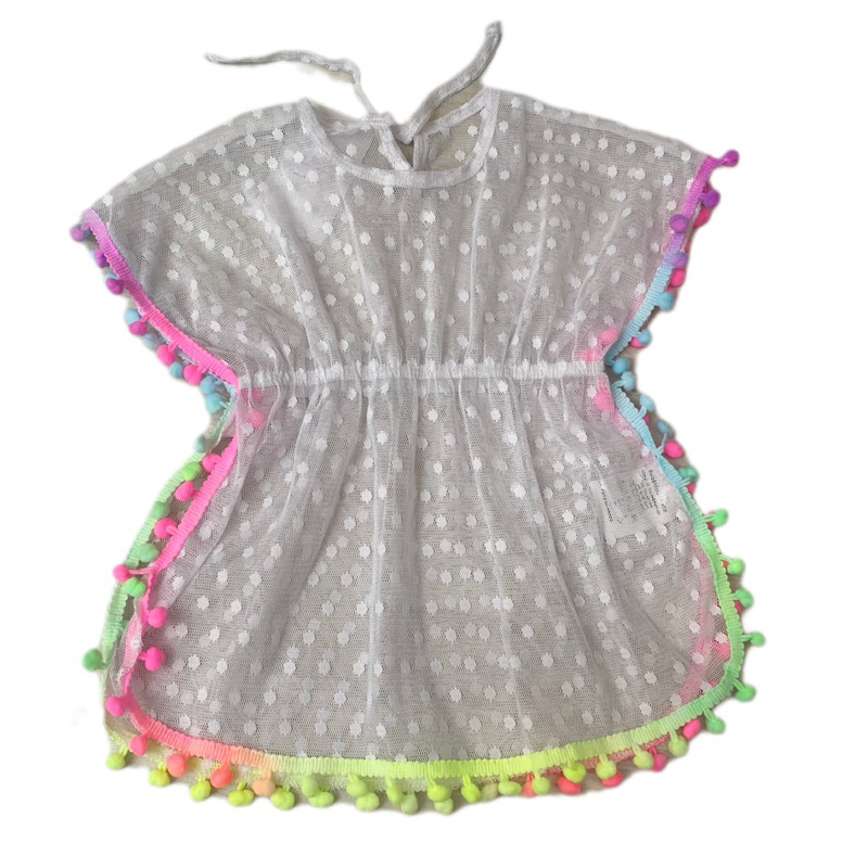 Saída de Praia Infantil Tule Poá Moda Praia Infantil | Shopee Brasil
