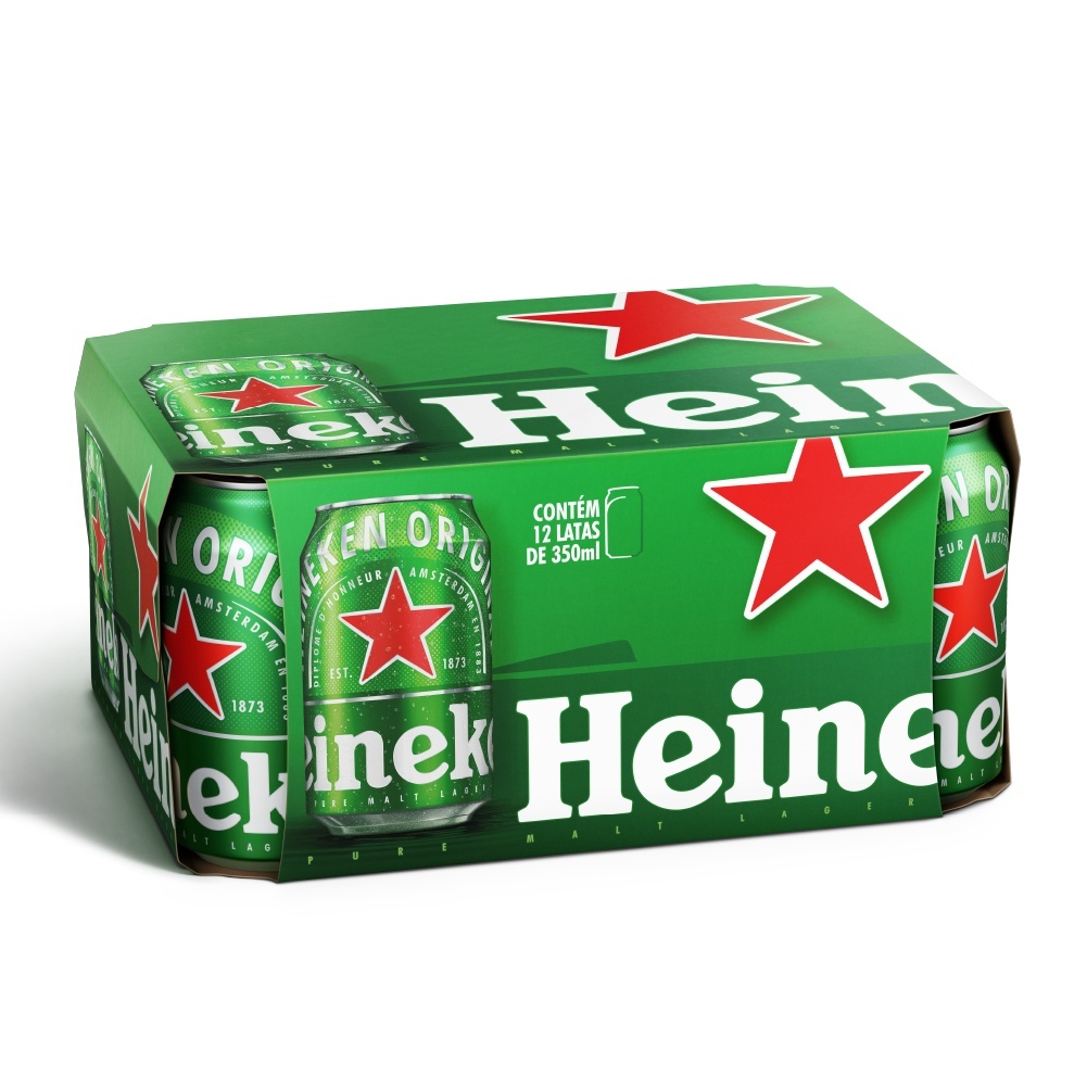 Cerveja Heineken LATA 350 ML - Pack com 12 Unidades | Shopee Brasil