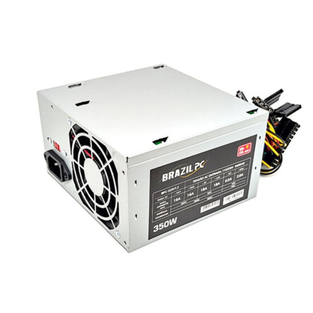 Fonte de Alimentação Para PC ATX 350w Reais 24 Pinos 3xSata 2xHdd ...