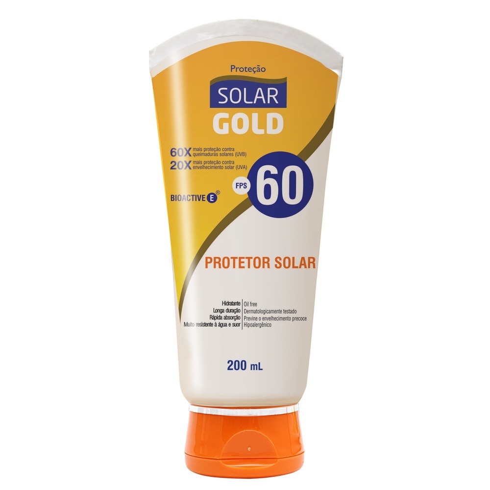 Protetor Solar Facial Solar Gold Fps 60 com de 50ml - 50 ml | Shopee Brasil