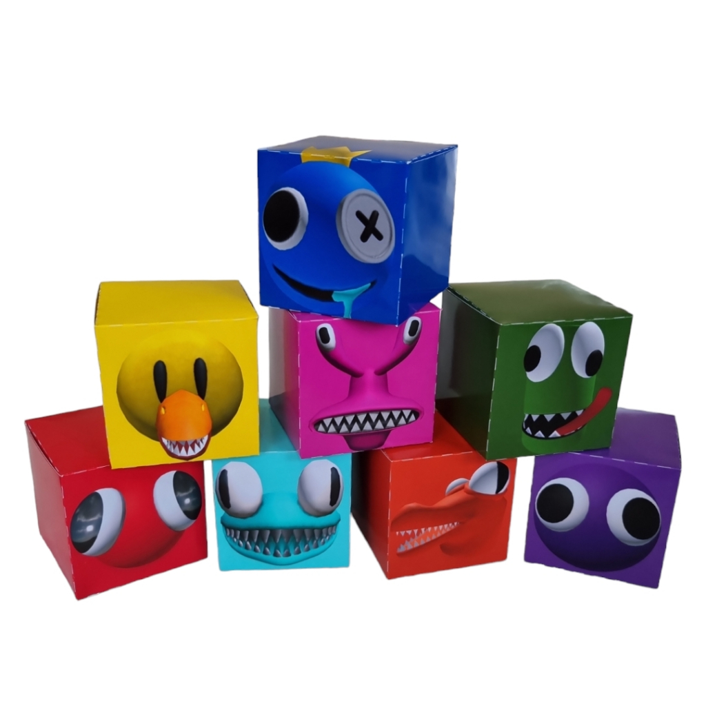 Caixa Cubo Rainbow Friends Para Lembrancinha de Festa | Shopee Brasil