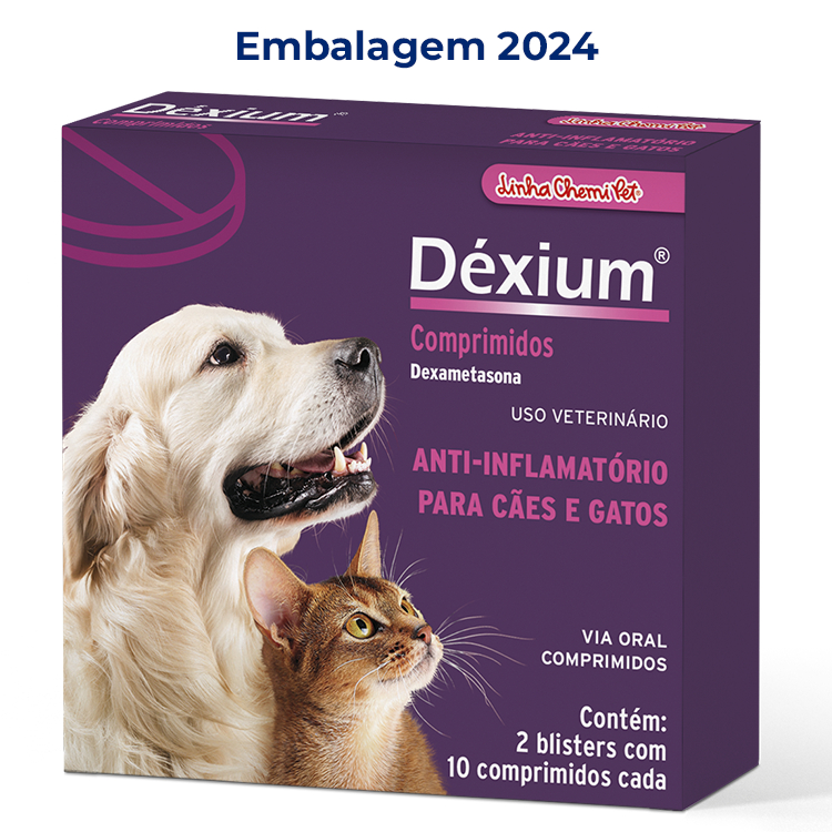 Dexium 20 Comprimidos Anti Inflamatório Anti Alérgico para Cães e Gatos ...