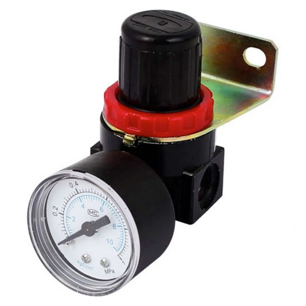 Regulador De Pressão Compressor Com Manômetro 1/4 AR-2000 - Escorrega o ...