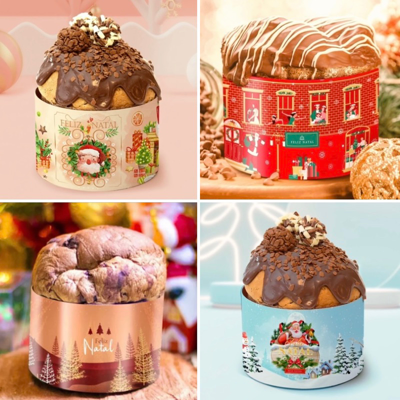 10 Embalagem Cinta Panetone Chocotone 500g Natal 2023 Shopee Brasil