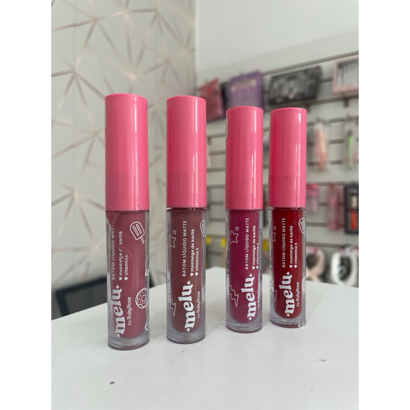 Batom Liquido Matte Melu Ruby Rose | Shopee Brasil