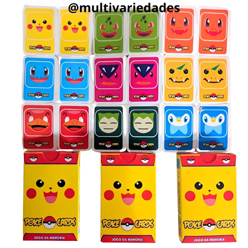40 JOGO DA MEMORIA POKE CARDS-POKEMON-JOGO INFANTIL/ FESTAS ...