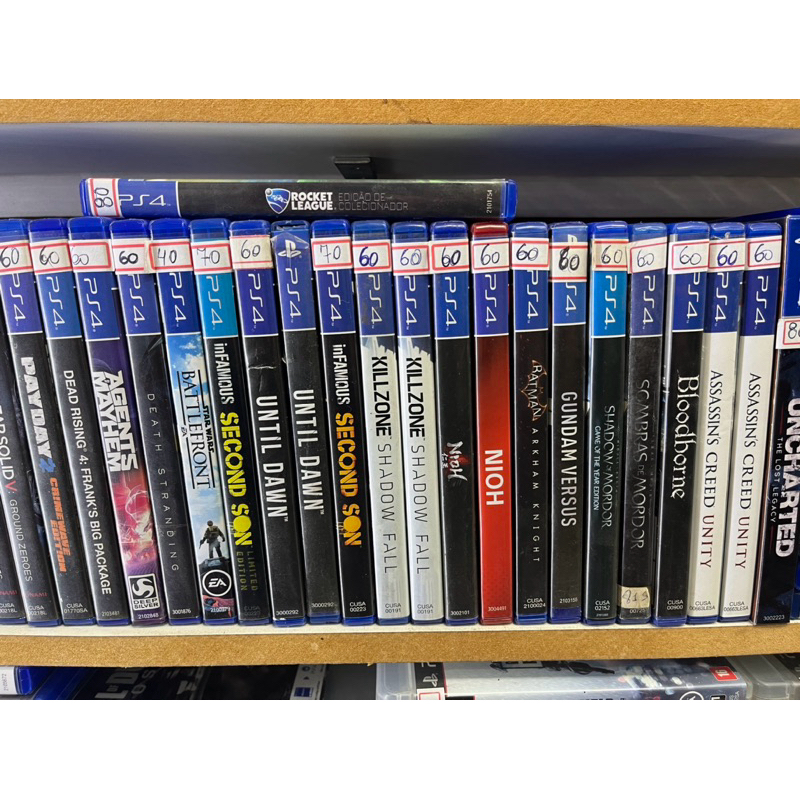 3 jogos de Ps4 por 160, somente os das fotos | Shopee Brasil