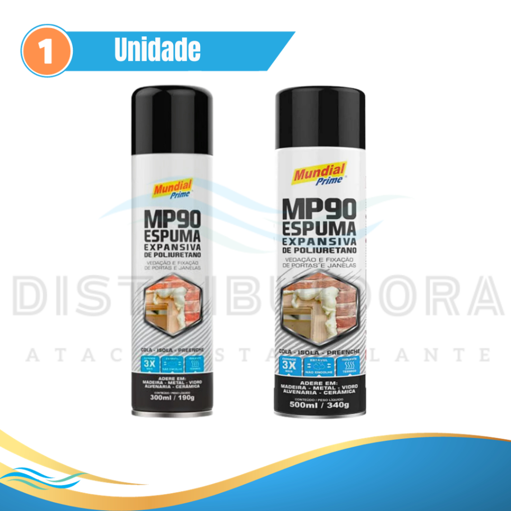 Espuma Expansiva de Poliuretano (300ml ou 500ml) - Mundial Prime Distribuidora Galante | Shopee ...