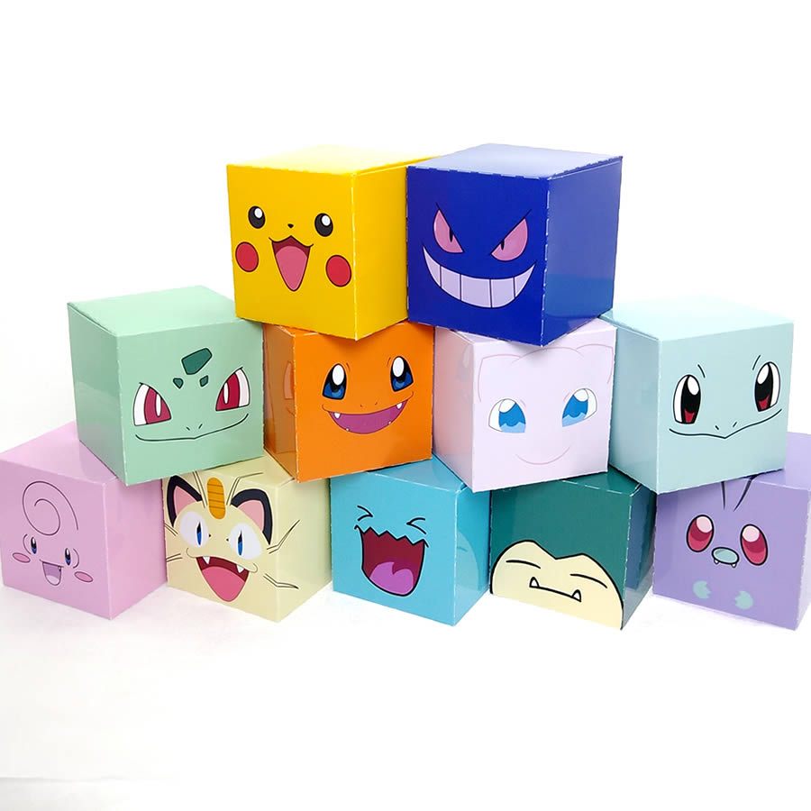 Caixa Cubo Pokémon Para Lembrancinha de Festa | Shopee Brasil
