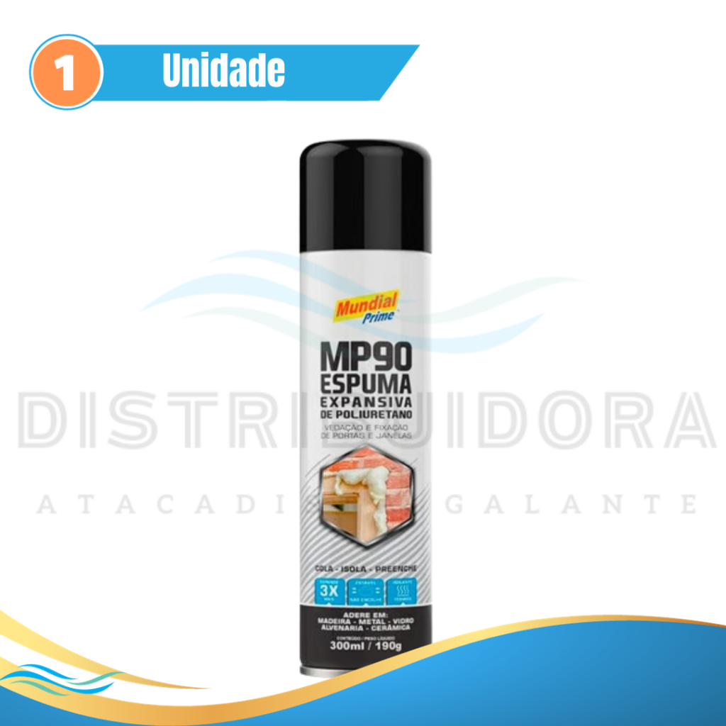 Espuma Expansiva de Poliuretano (300ml ou 500ml) - Mundial Prime Distribuidora Galante | Shopee ...