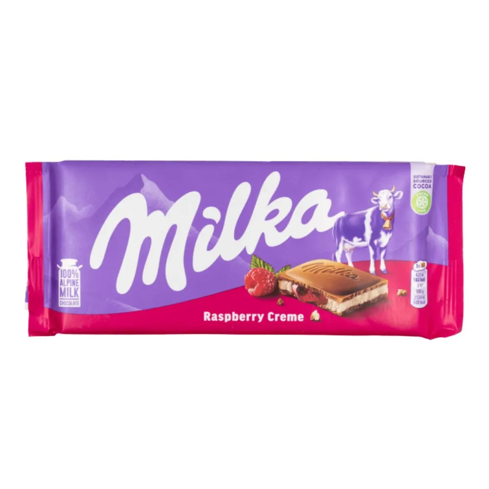 Chocolate Importado Milka Raspberry Creme 100g | Shopee Brasil