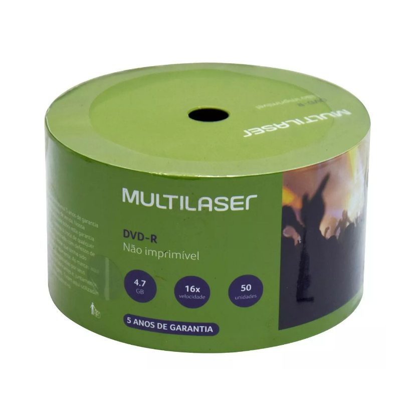 Cd Virgem Multilaser C/logo Lacrado Cd e Dvd Original 100 ou 50 ...