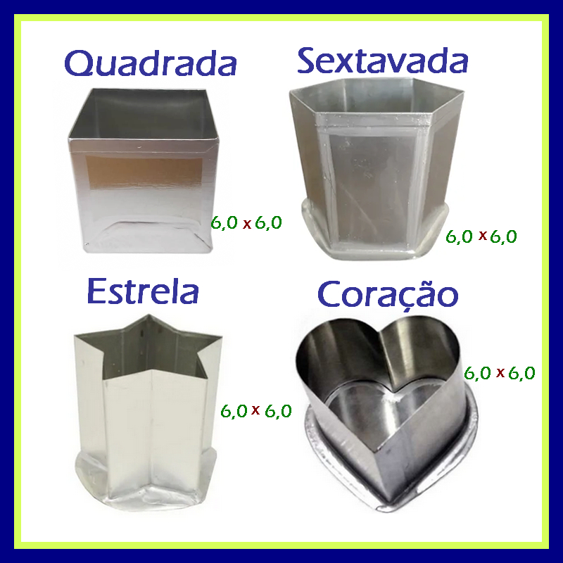 4 Formas Diversas , 6 x 6 cm | Shopee Brasil