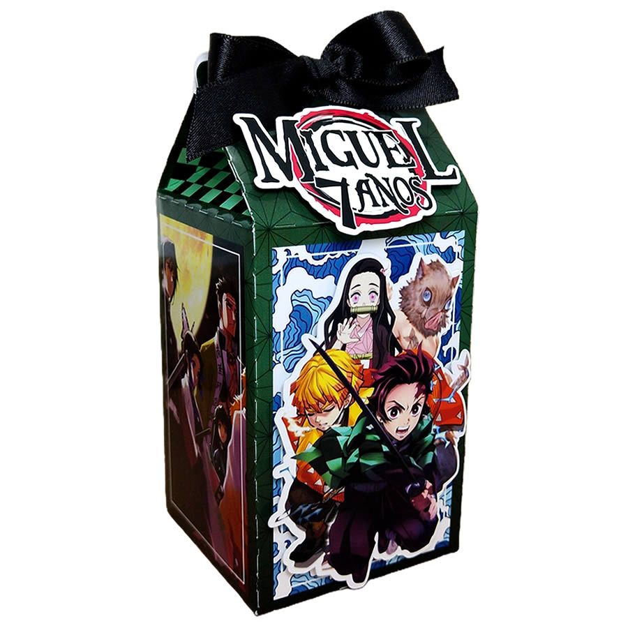 Caixa Milk 3D Demon Slayer Para Lembrancinha de Festa | Shopee Brasil