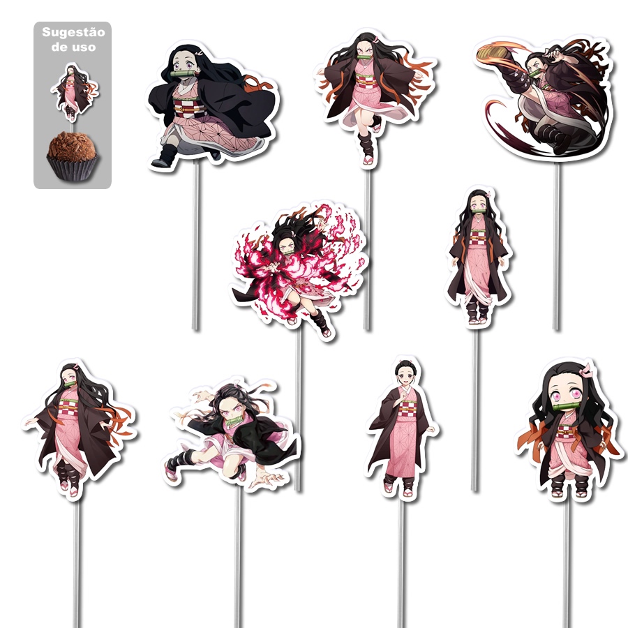Kit de Topper Nezuko Kamado - Demon Slayer para docinho | Shopee Brasil