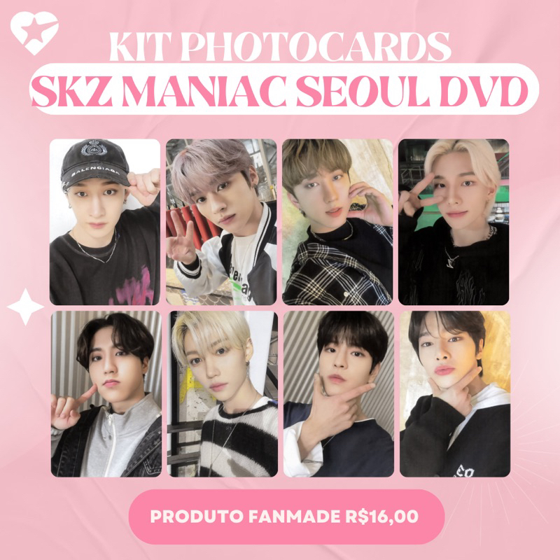Kit Photocards Stray Kids Skz Maniac Seoul DVD Kpop | Shopee Brasil